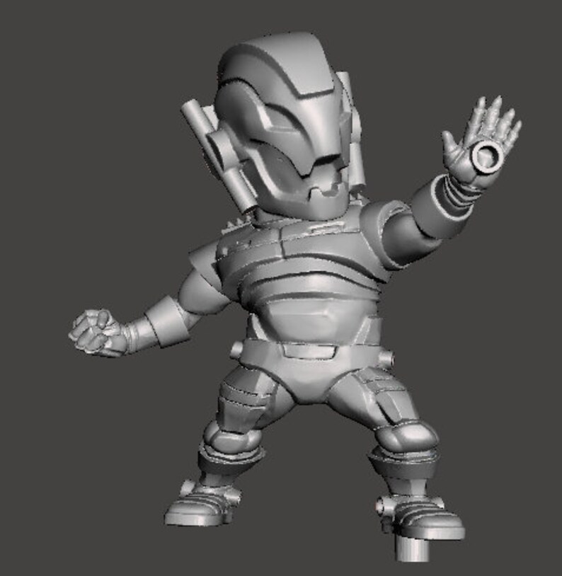 ULTRON DRONE Custom CHIBI Figure Unpainted 3D Print Marvel United ...