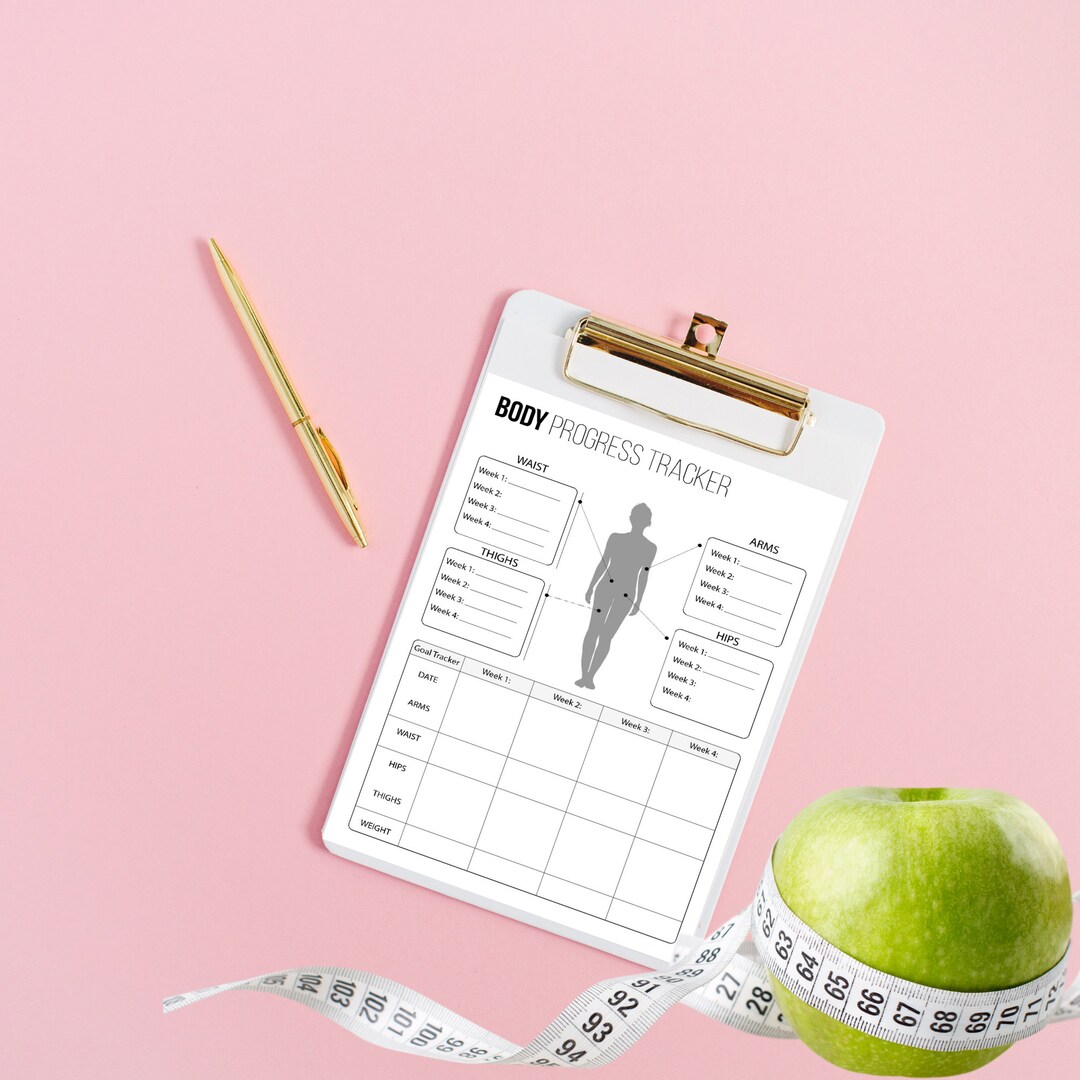 Body Progress Tracker, Printable Goal Planner, Undated Printable ...