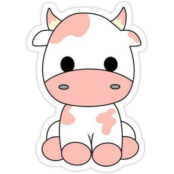 Stickers Pink Cow Sticker Embellishments Craft Supplies & Tools etna.com.pe