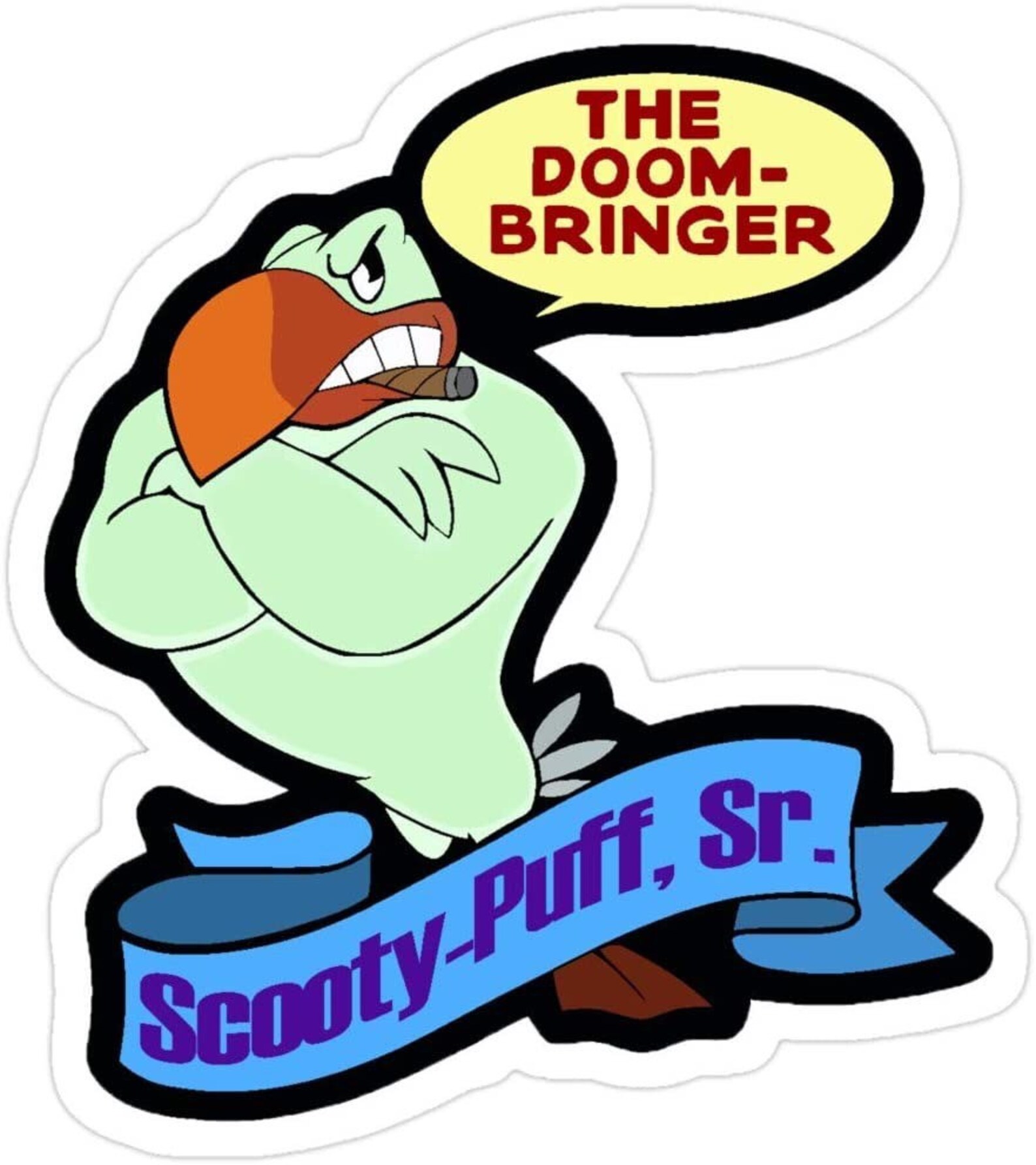 Futurama scooty Puff SR. Sticker | Etsy