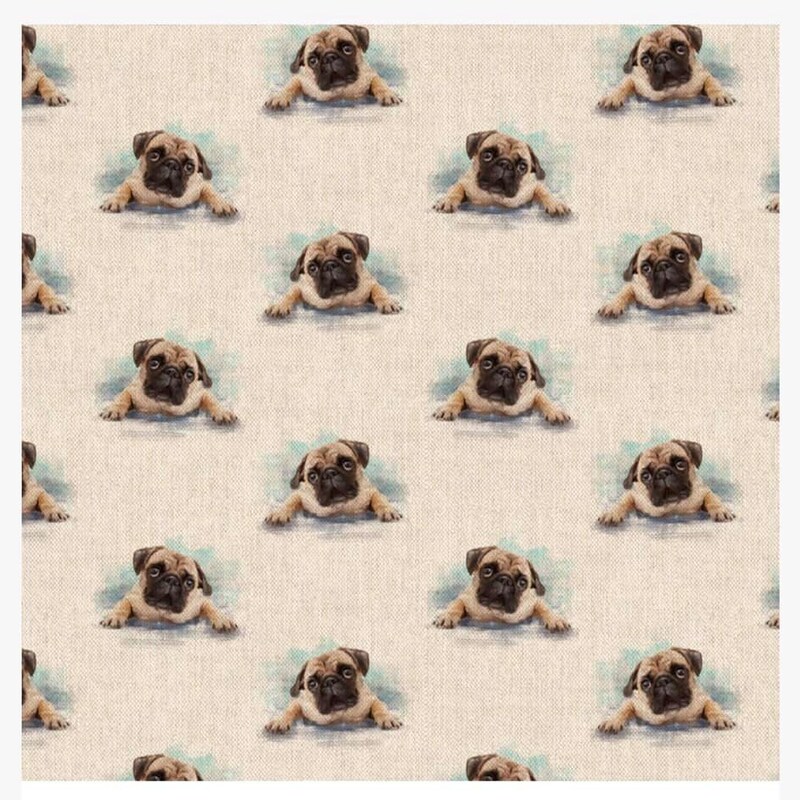 Pug Fabric - Etsy