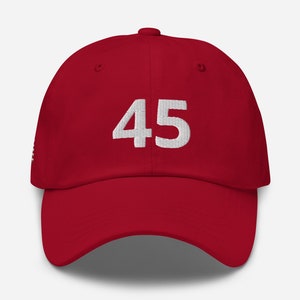 45 Embroidered Hat, 45 Trump Cap, 45 Dad Cap, President Donald Trump 45 ...