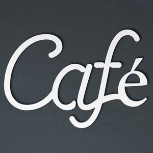Cafe Decorative Metal Word Art, Kitchen Decor, Cafe Wall Sign ...