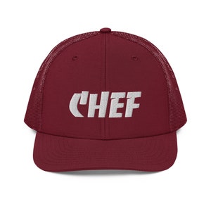 Letters Chef Embroidery Design Richardson Cap, Chef Gift, Barbeque Chef ...
