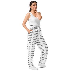 Custom All-over Print Unisex Wide-leg Joggers, Unisex Sweatpants for ...