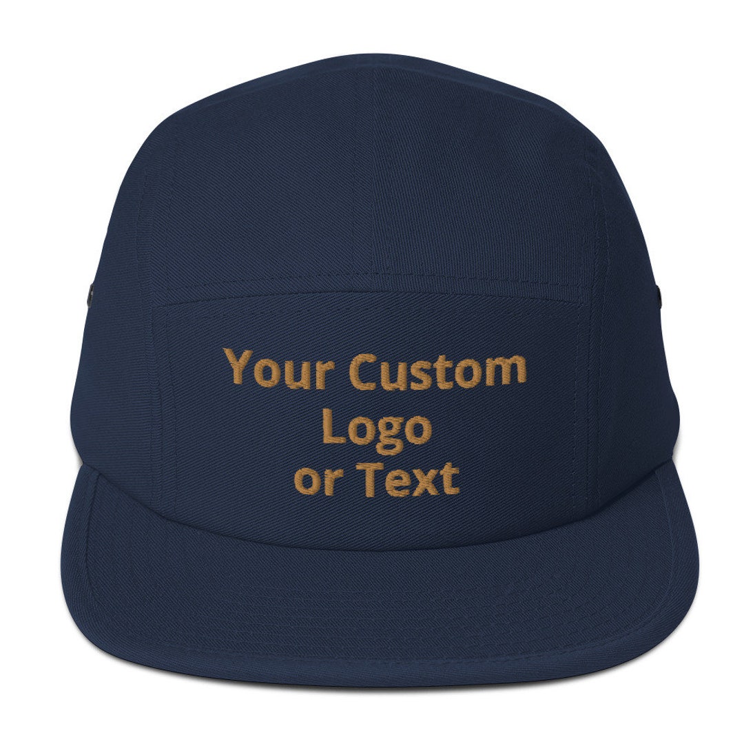 Custom Embroidered Five Panel Cap, Your Custom Logo or Text Here, 5 Panel Cap Custom - Etsy