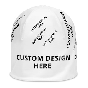 Customized Design All-over Print Beanie, Create Your Own Style With ...