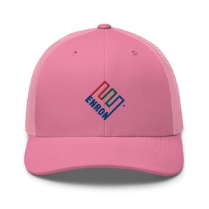 Enron Logo Hat Embroidered Trucker Cap - Inspired by Vintage Corporate ...