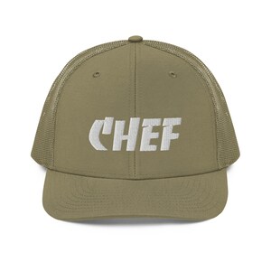 Letters Chef Embroidery Design Richardson Cap, Chef Gift, Barbeque Chef ...