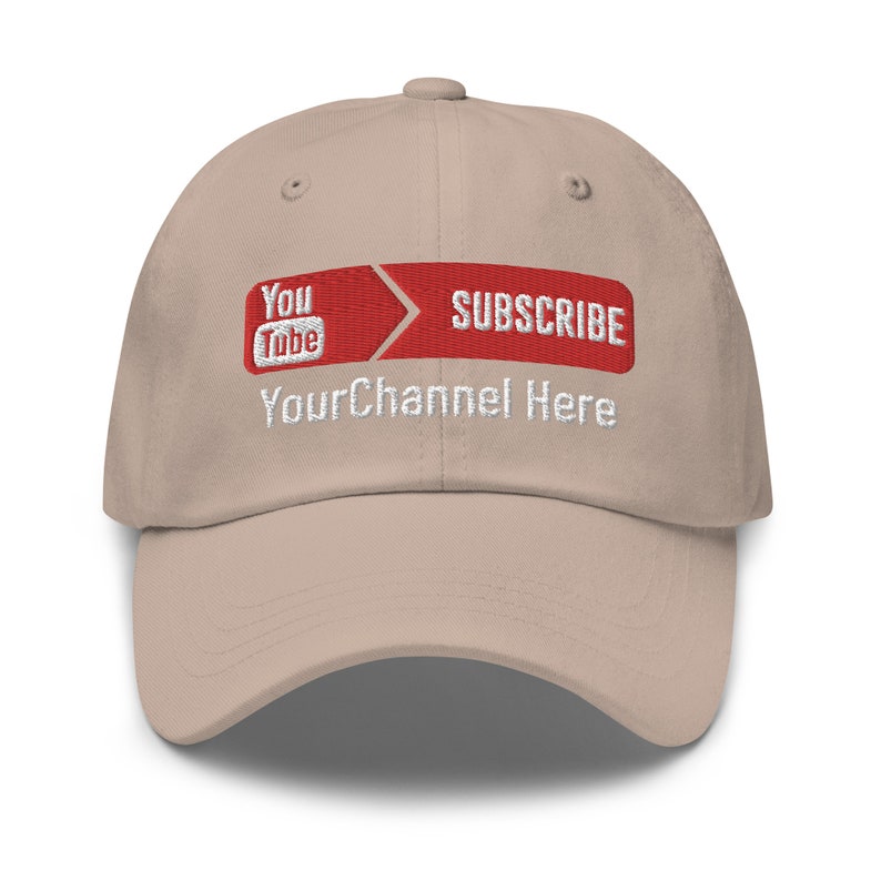 Youtube - Your Channel Here Custom Personalized Hat, Your Channel Name ...