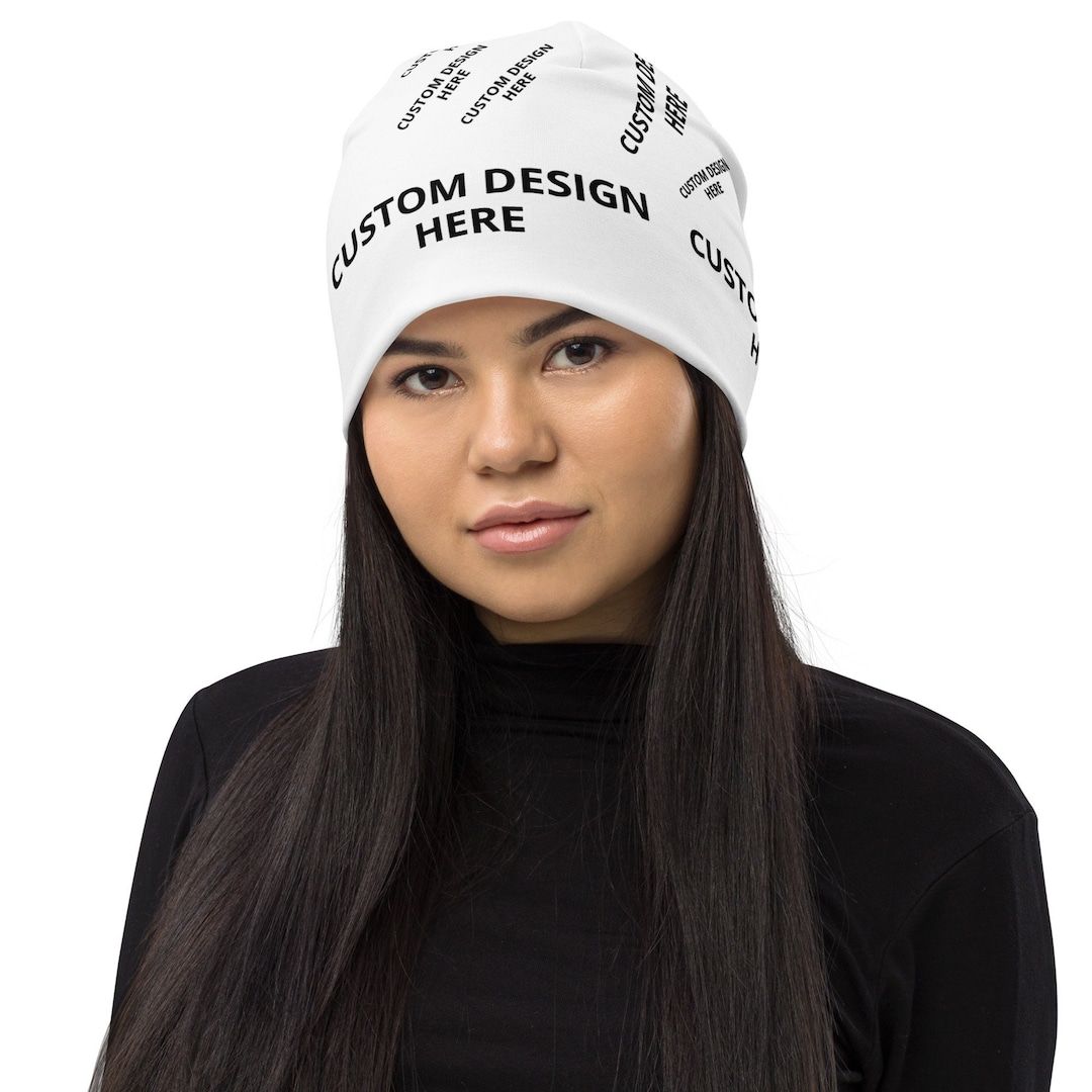 Customized Design All-over Print Beanie, Create Your Own Style With ...