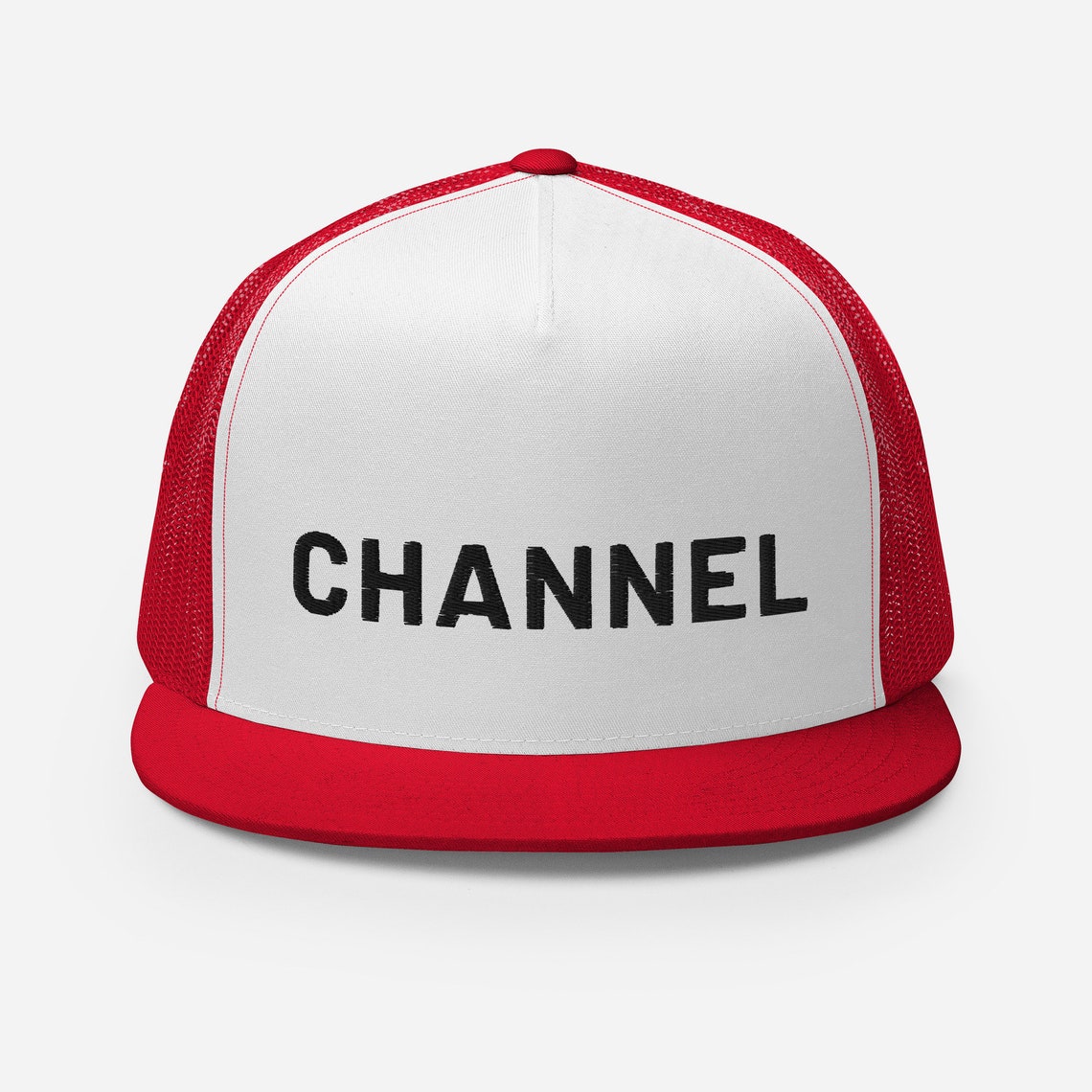 CHANNEL Embroidered Trucker Cap - Etsy