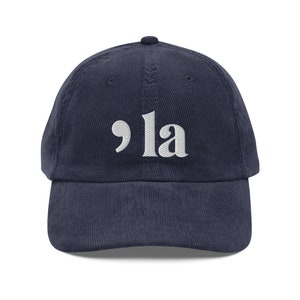 Comma La Embroidered Vintage Corduroy Cap Madam President Election ...