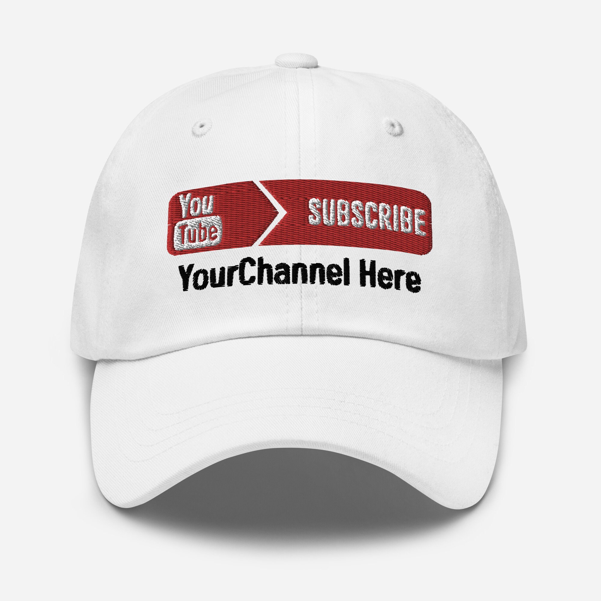 Youtube - Your Channel Here Custom Personalized Hat, Your Channel Name ...