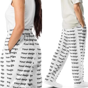 Custom All-over Print Unisex Wide-leg Joggers, Unisex Sweatpants for ...