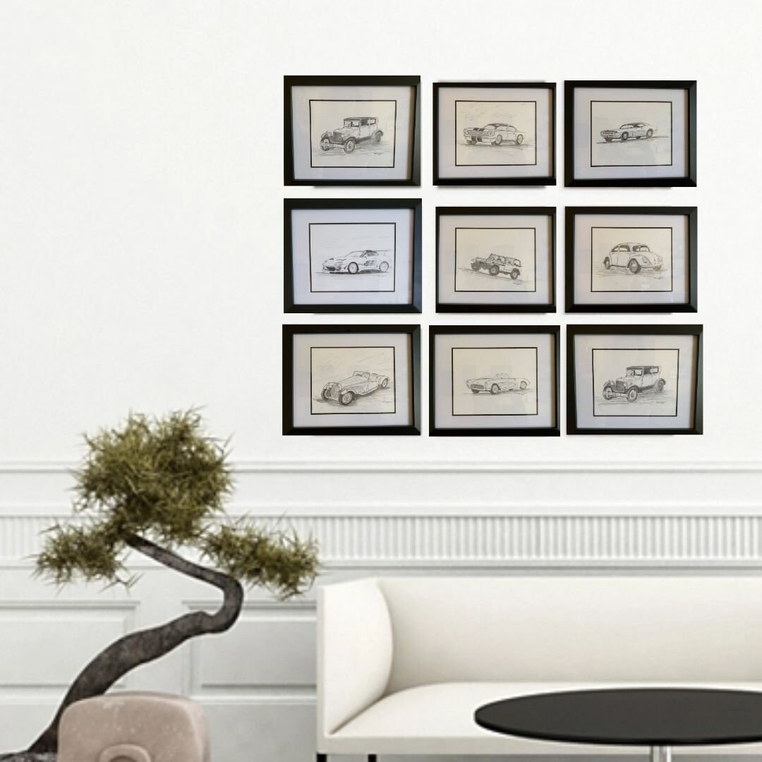 ORIGINAL Ford Pickup 1948/ Pencil Drawing/car Pencil Drawing/muscle Car ...