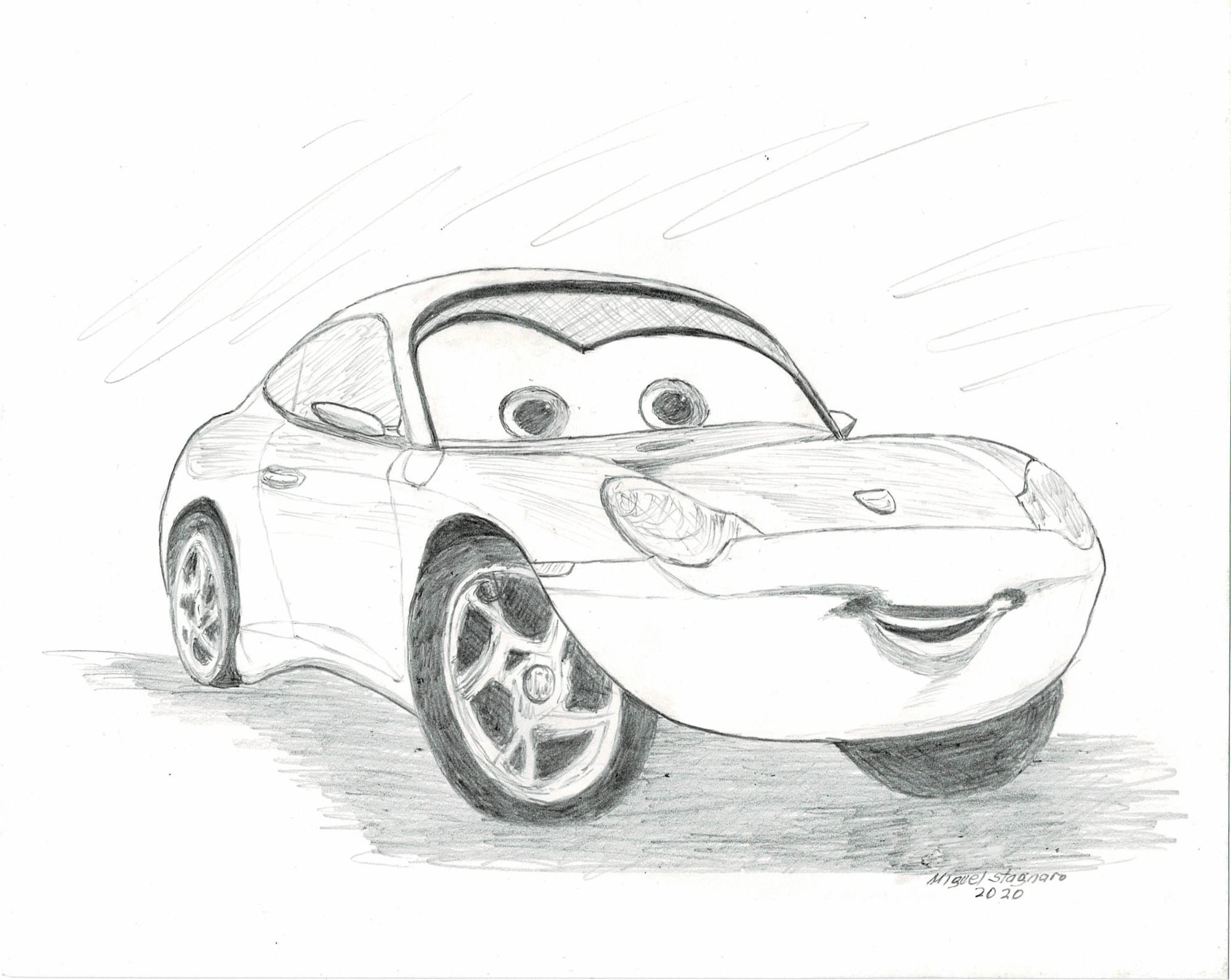 Cars The Movie Coloring Pages Sally
