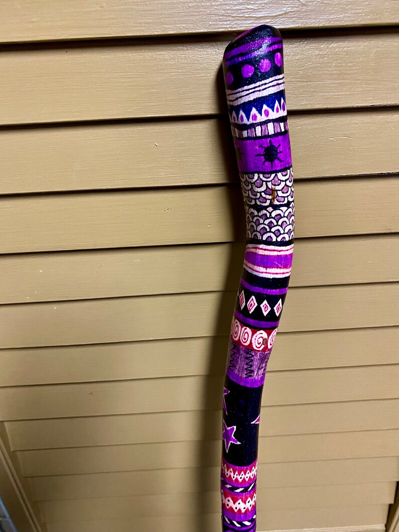 Hand Painted Walking/hiking Stick - Etsy