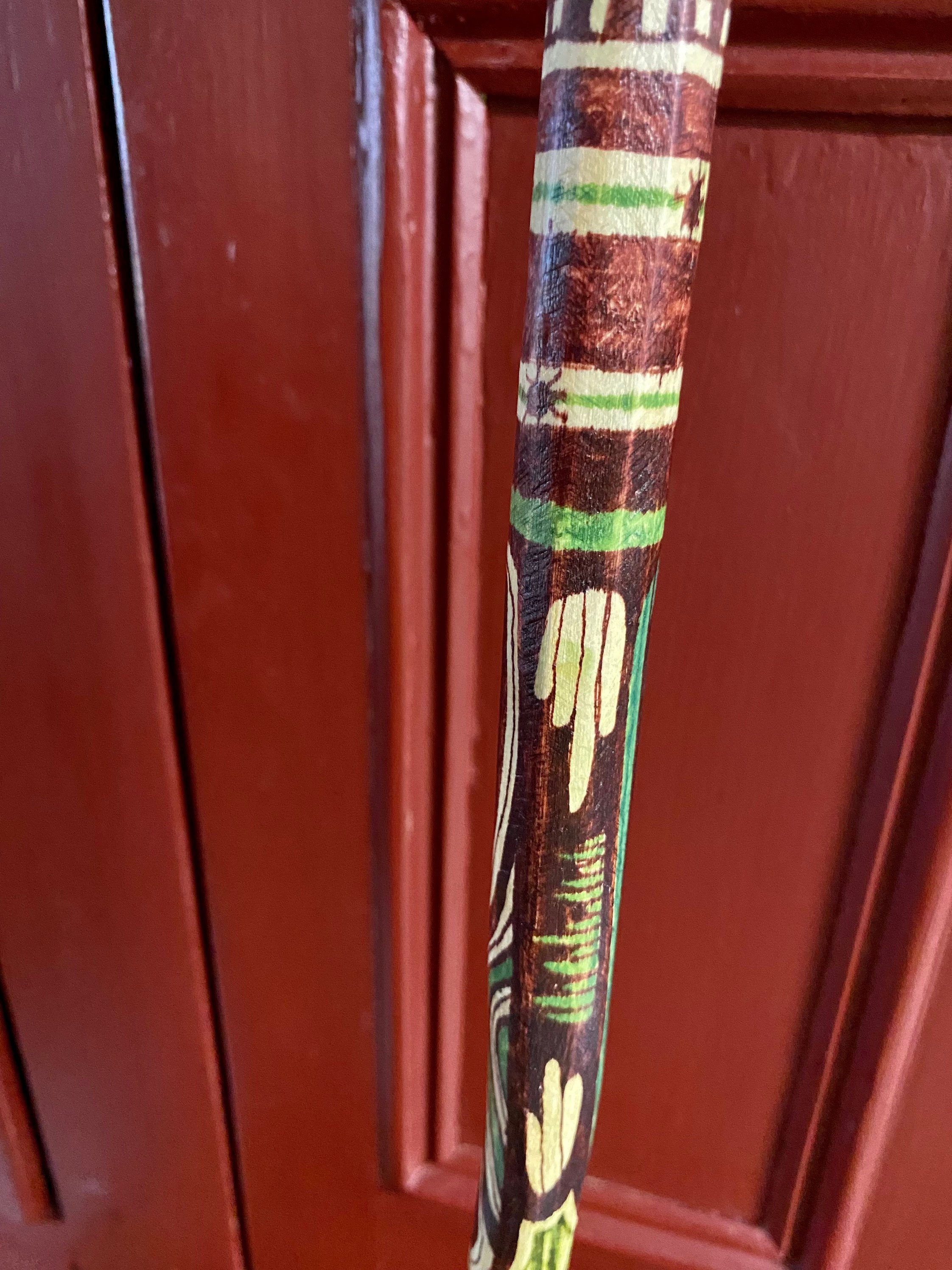 Hand Painted Walking Stick - Etsy