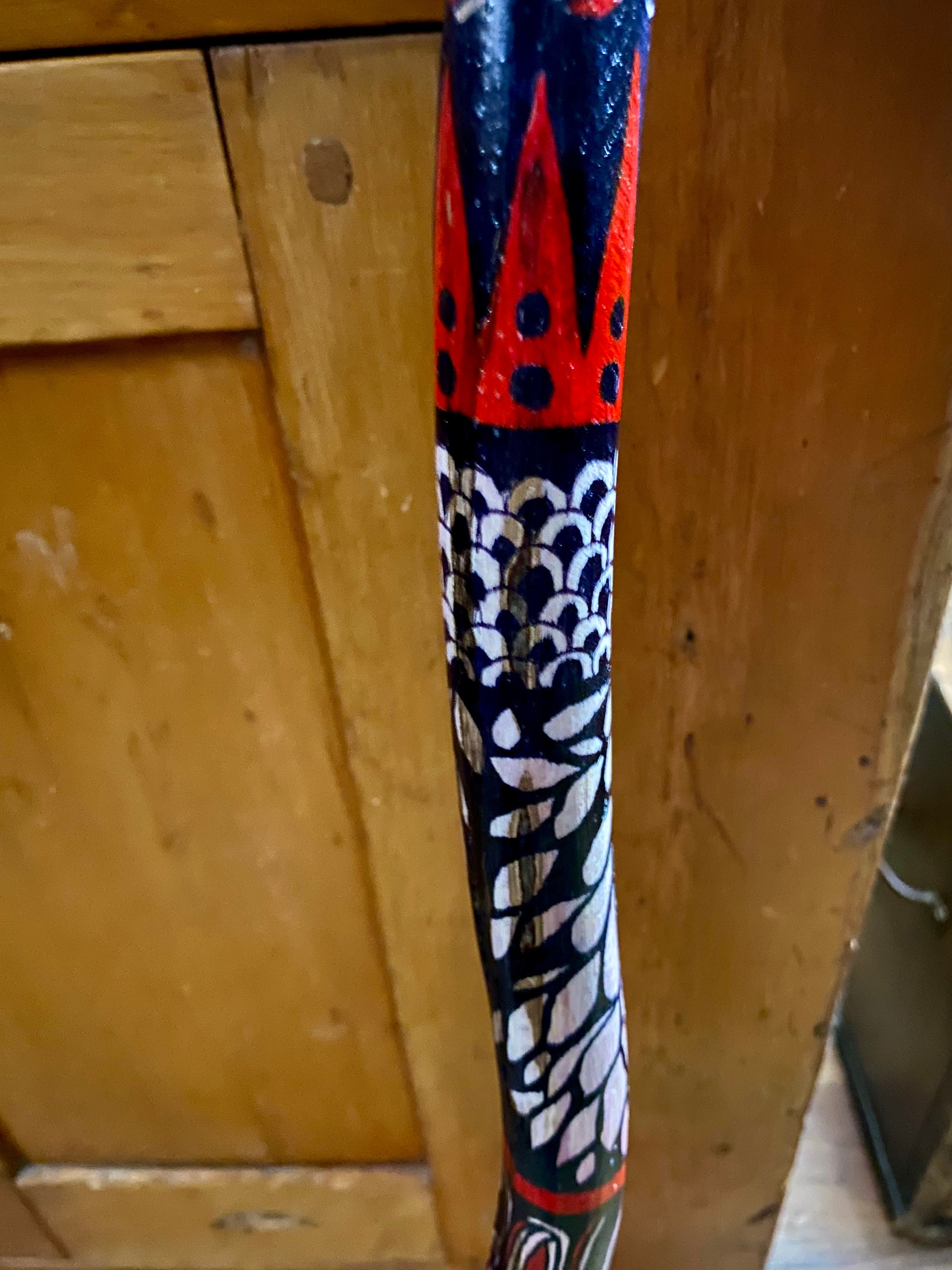 Hand Painted Walking Stick - Etsy