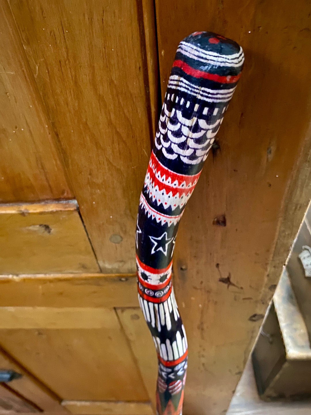 Hand Painted Walking Stick - Etsy