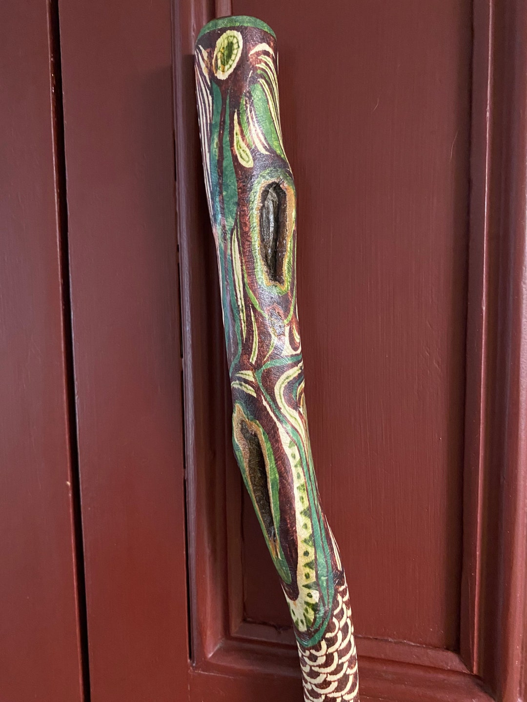 Hand Painted Walking Stick - Etsy