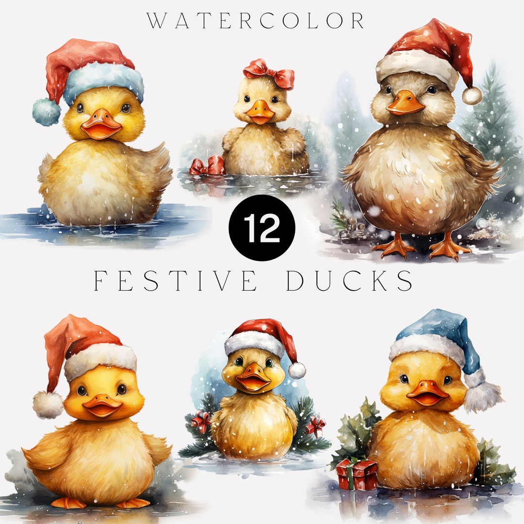 12 Christmas Duck Clipart Bundle Christmas Ducks PNG - Etsy