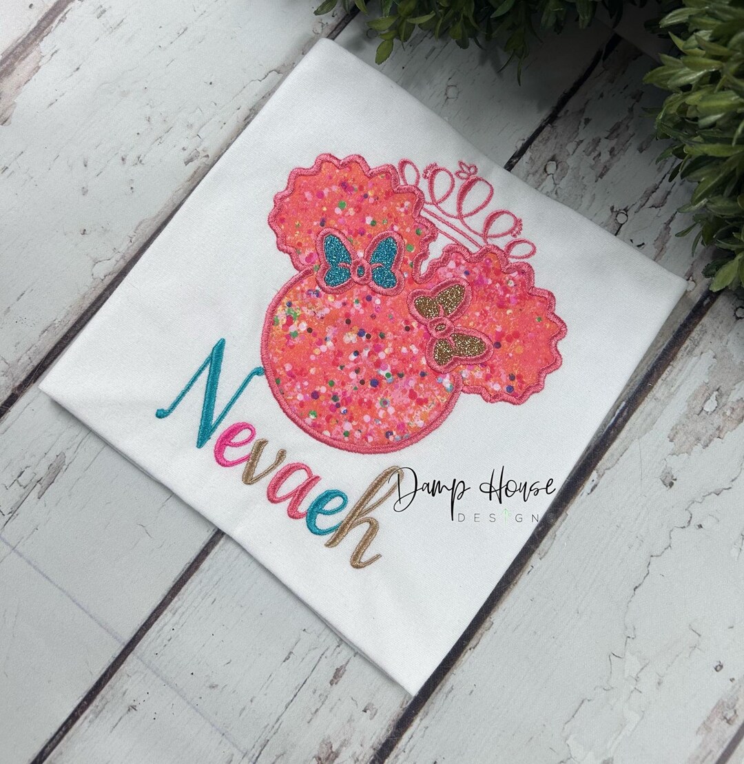 Afro Puffs Girls Personalized Embroidery Shirt/ Princess Crown/ Hair ...