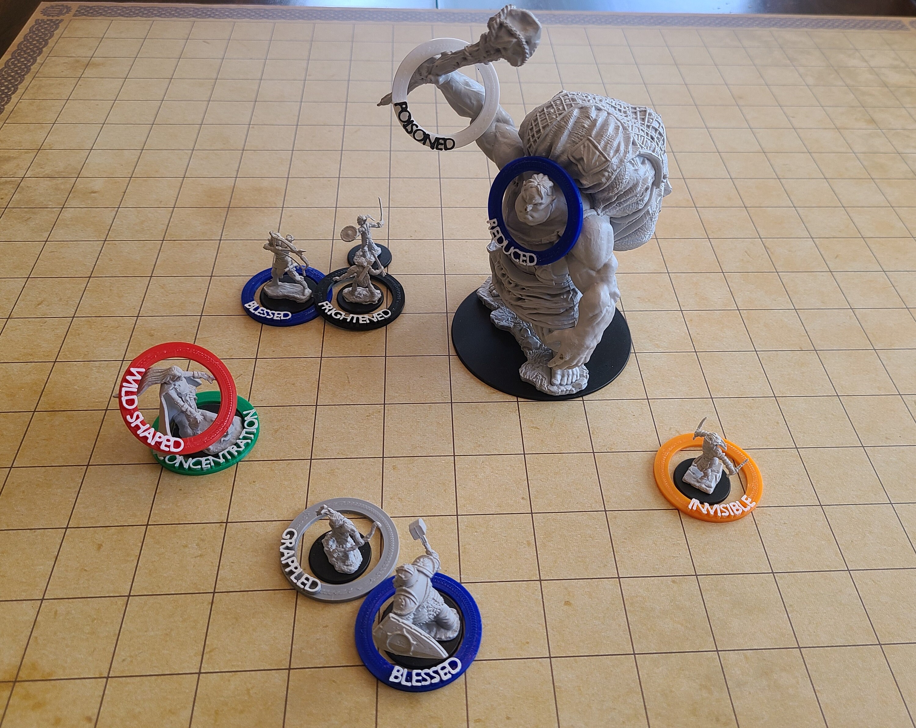 Custom Condition Rings for Spells, Abilities, and Status Effects - Etsy