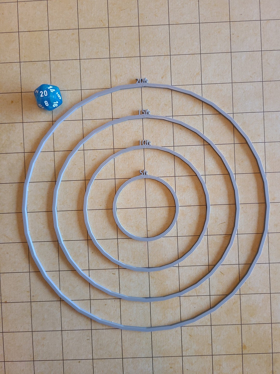 Area of Effect Spell Template for TTRPG, D&D, Pathfinder, Etc - Etsy