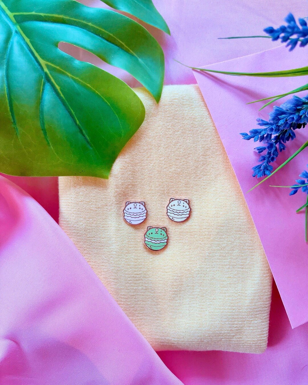 Star Kitties Mini Macarons Enamel Pins - Etsy