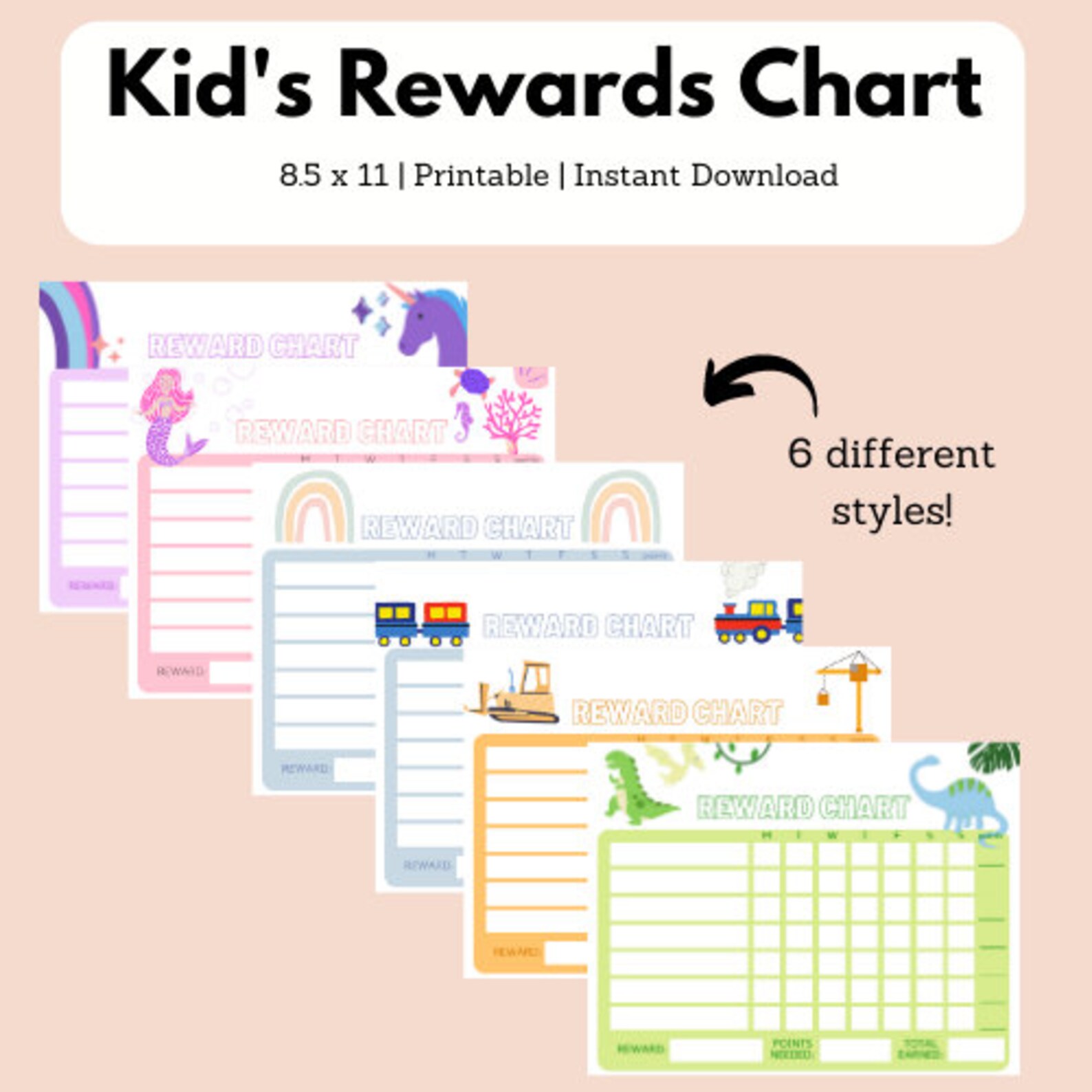 Train Rewards Chart Canva Editable Rewards Chart Editable | Etsy