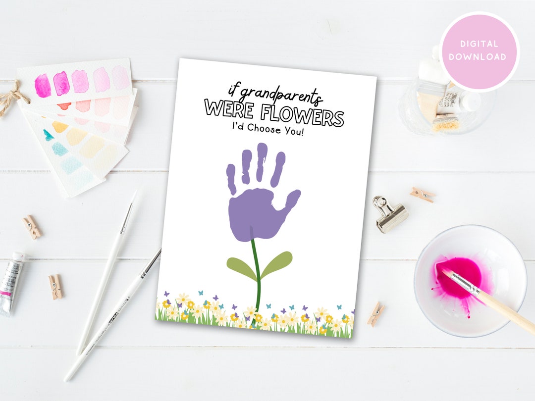 Grandparent Handprint Craft Grandparent Day Activities Grandparent ...