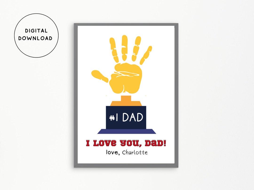 Father's Day Prints 1 Dad Father's Day Prints Best Dad Award Dad Card ...