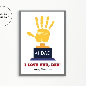 Father's Day Prints 1 Dad Father's Day Prints Best Dad Award Dad Card ...