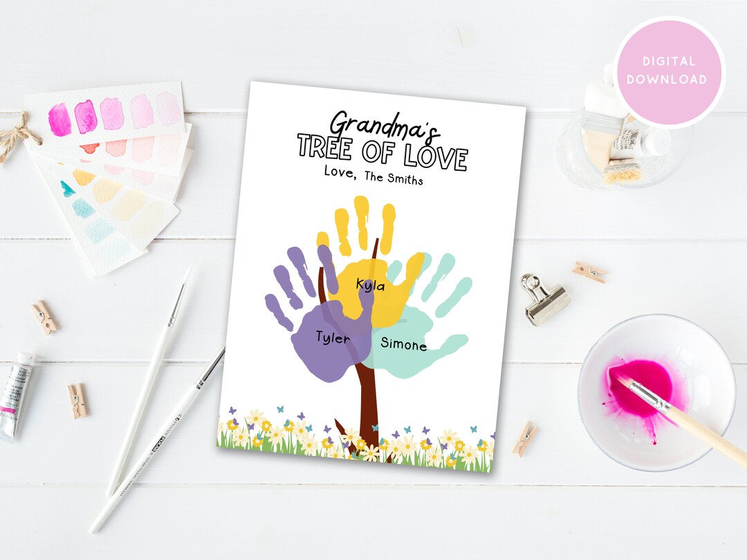 Grandma Handprint Craft Grandparent Day Activities Grandparent Craft ...