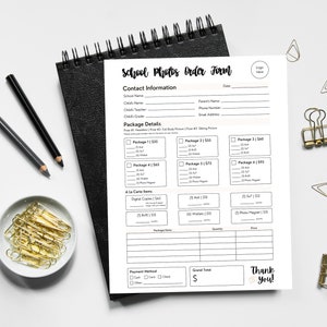 EDITABLE School Photography Order Form, School Order Form, Printable ...