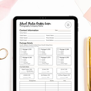 Editable School Photography Order Form, Canva School Order Form ...