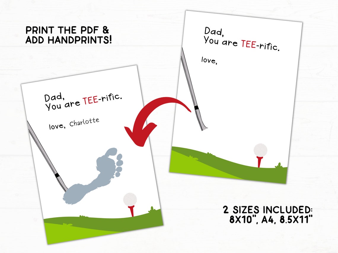 Father's Day Prints Golf Father's Day Prints You Are Tee-rific Golf Dad ...