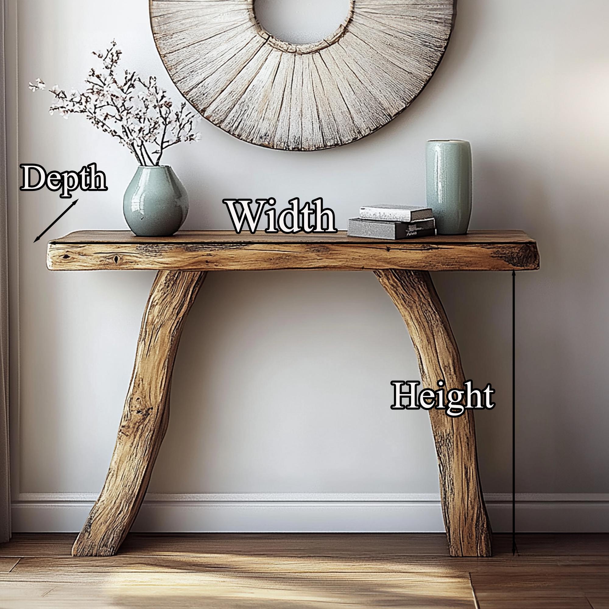 Old Beam Console Table Unique Wood Rustic Style Country Loft Organic ...