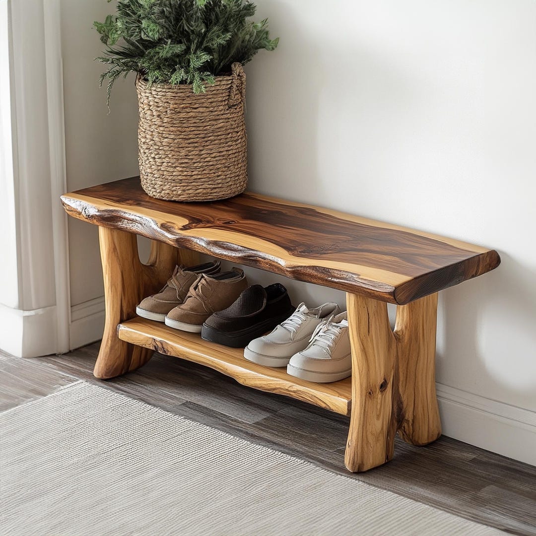 Rustic Shoe Rack Entryway Bench Shoe Storage Storage Bench, Storage ...