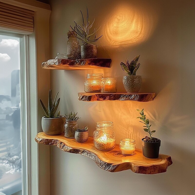 Live Edge Shelf - Etsy