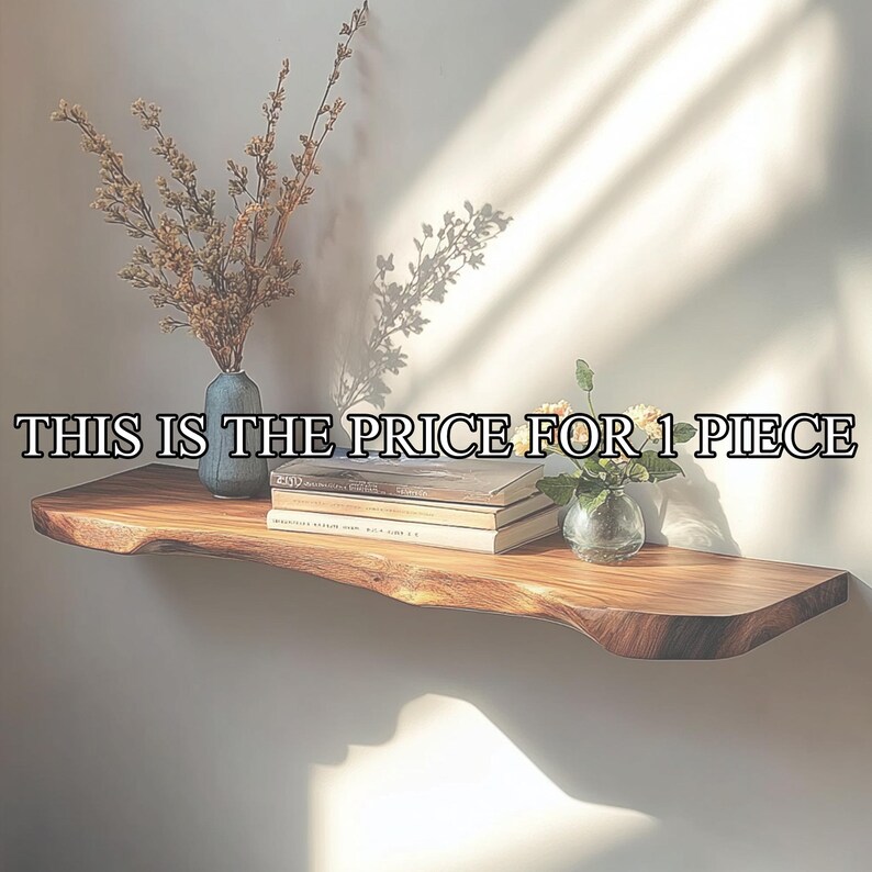 Floating shelf live edge floating shelves solid wood shelving solid ...