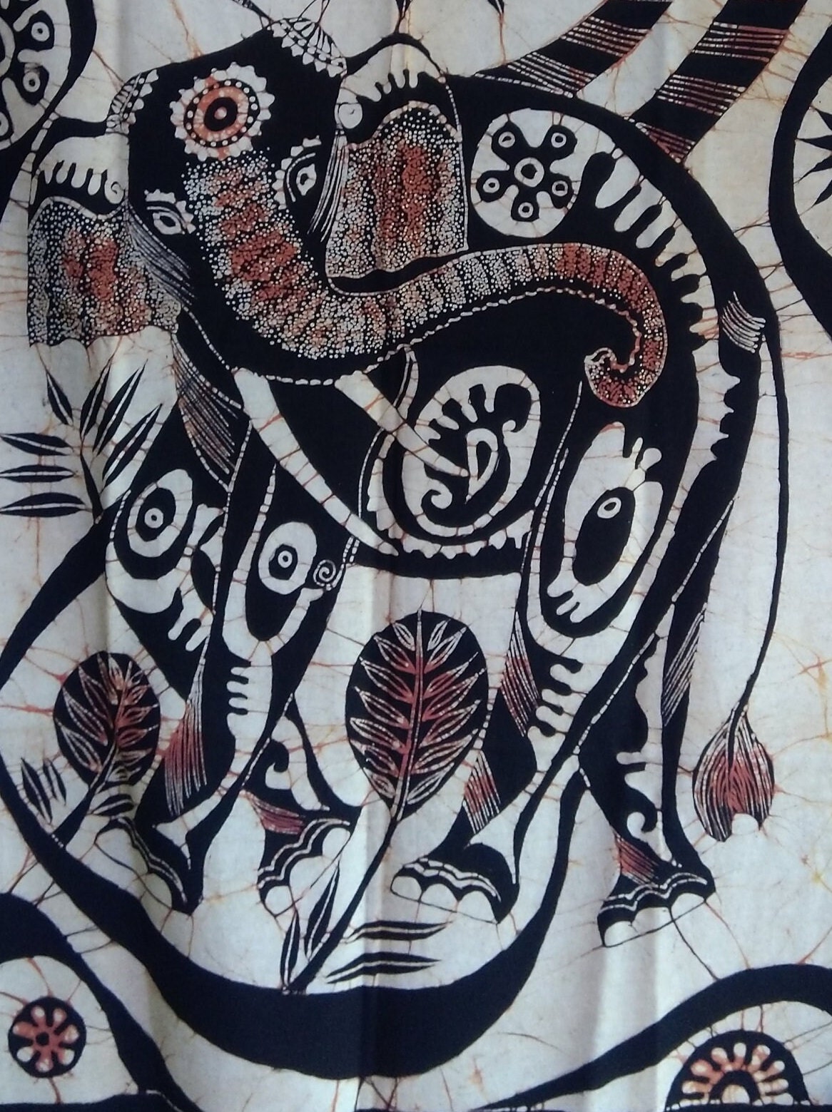 Wild Elephant in Sri Lanka A Bathik Painting of a Wall Hanging Decor ...