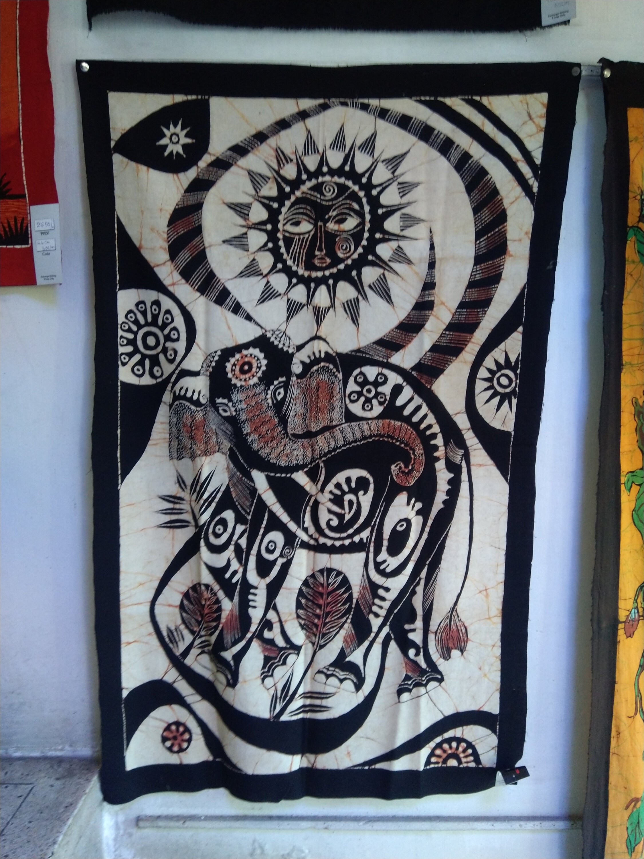 Wild Elephant in Sri Lanka A Bathik Painting of a Wall Hanging Decor ...