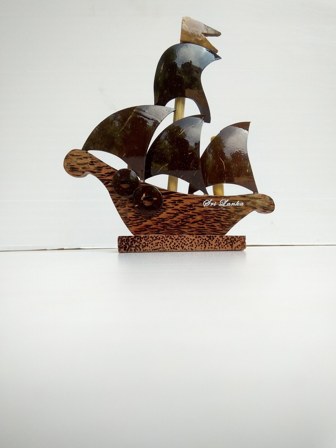 Sri Lanka Sailing Ship Sculpture Ocean Sailboat Fishing Boat a Handmade ...