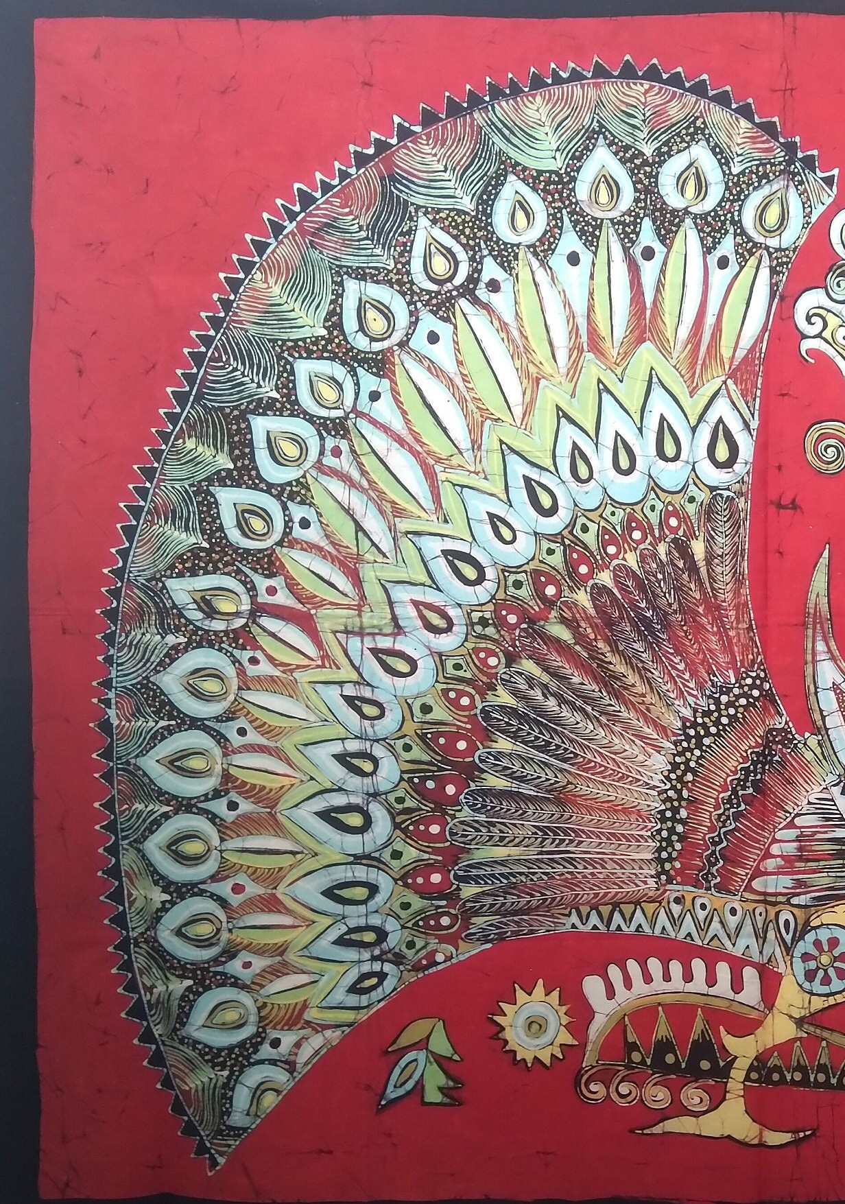 Sri Lanka Bathik Painting of a Peacock Wall Hanging Wall Art - Etsy