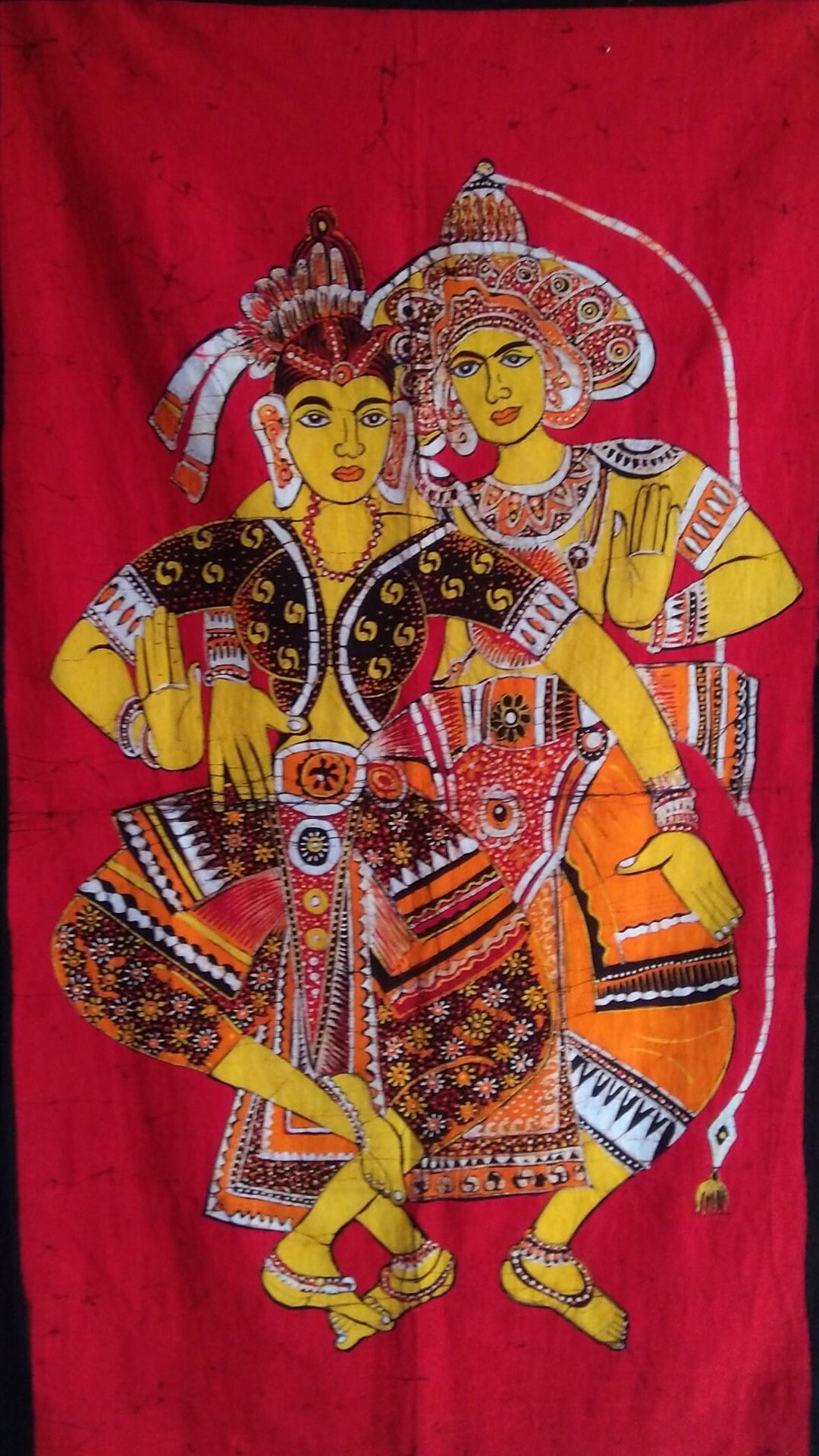 Sri Lanka Bathik Traditional Sri Lankan Kandy Couple Dancer UDARATA ...