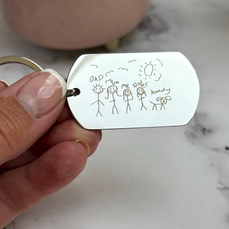 Drawing Keyring - Etsy UK