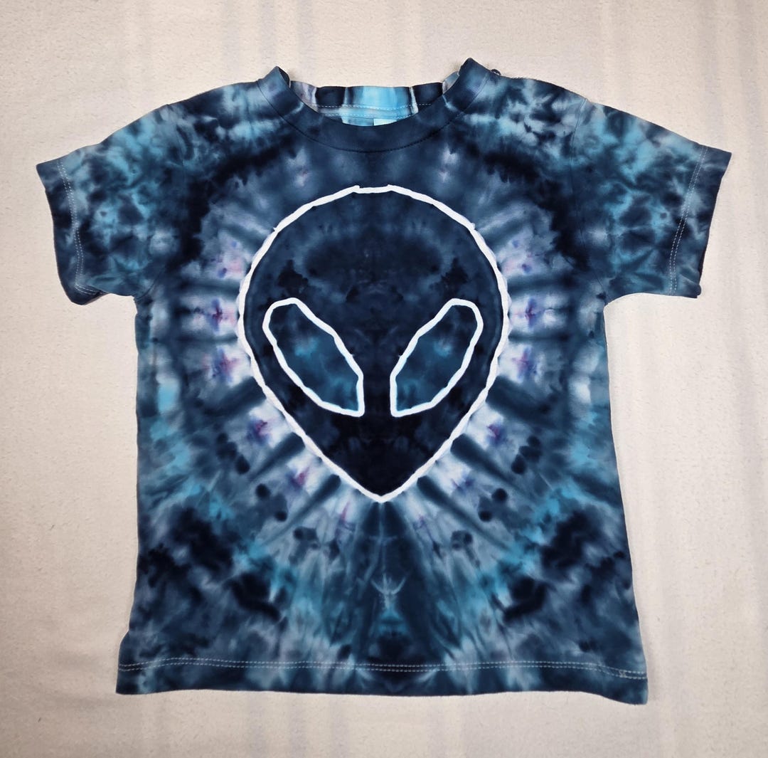 3T Short Sleeve Alien W/ Spine on Back Ice Dye Tie Dye T-shirt - Etsy